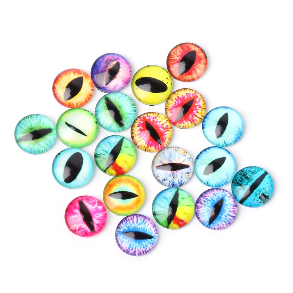 20Pcs Glass for Doll Eye Making DIY Crafts For Toy Dinosaur Eyes ...