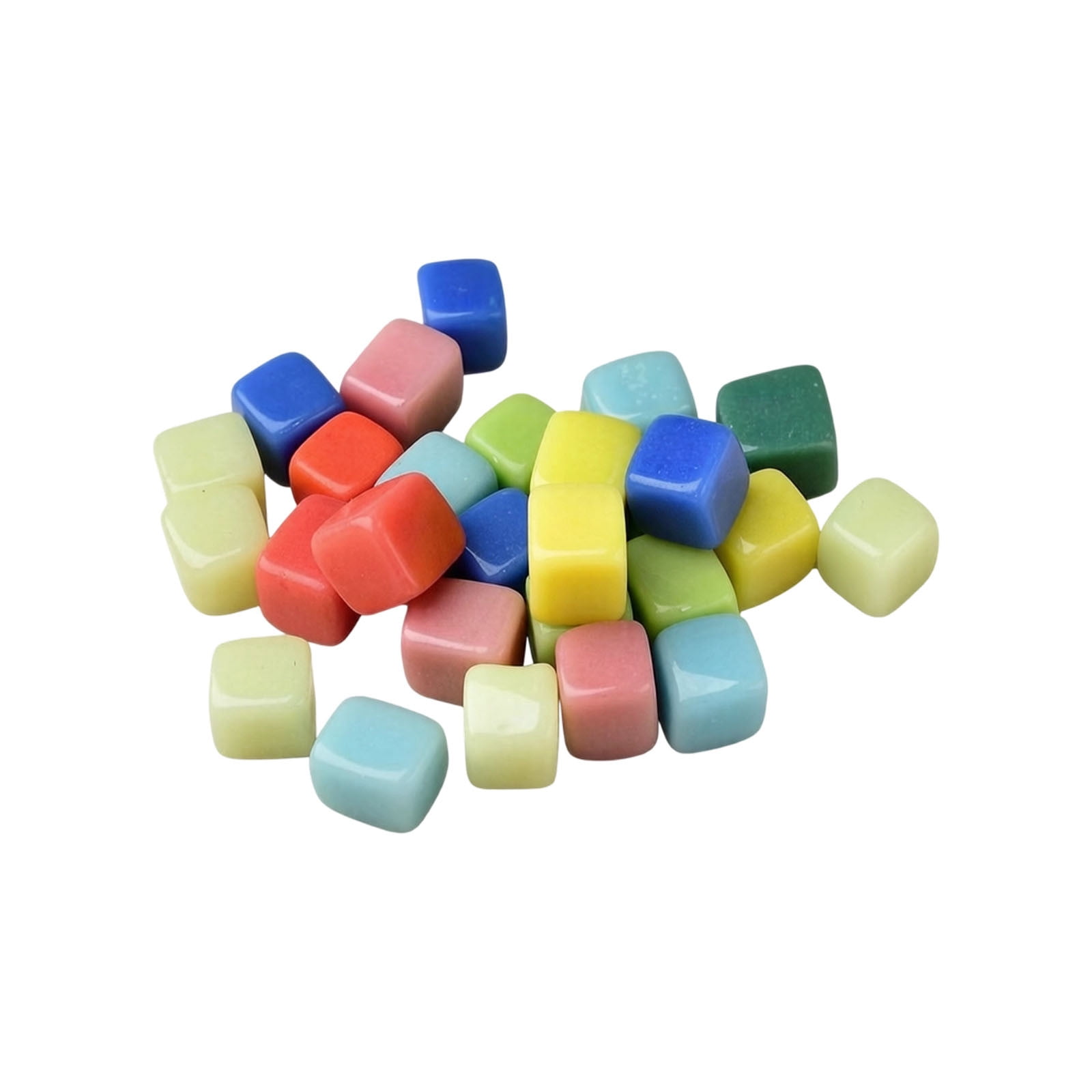 20Pcs Glow in the Dark Cubic Decorative Stones Multicolor Luminous ...