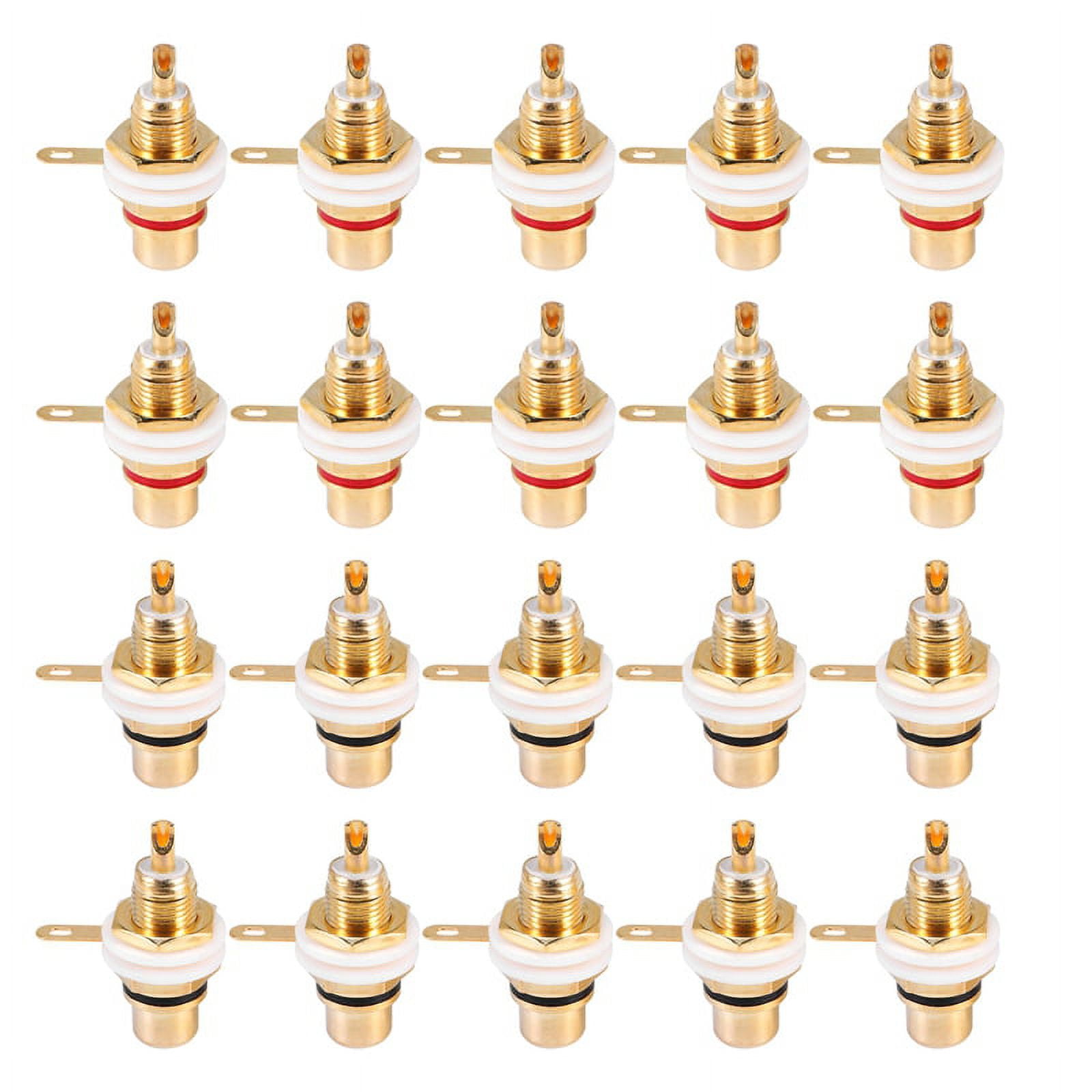 20Pcs Gold Plated Terminal Jack Plug Female Socket Chassis Panel ...