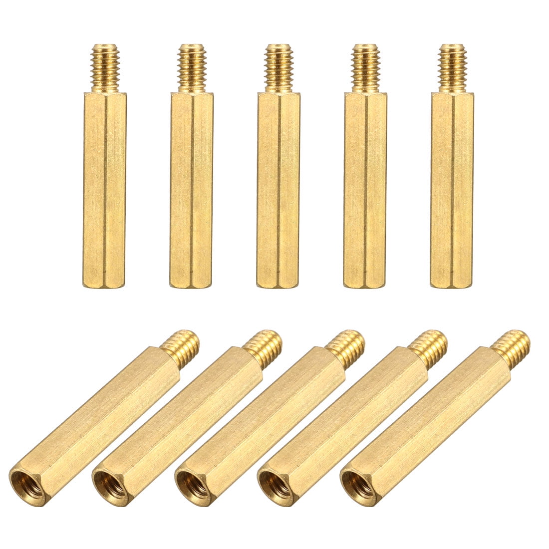 20Pcs Gold Tone Male Female Hexagonal PCB Standoff Spacers M4x25mmx31mm ...