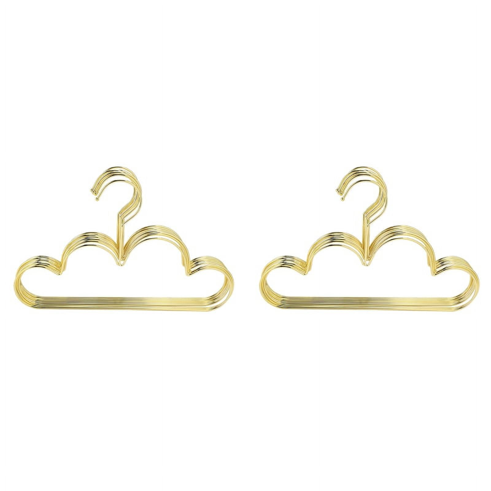 20Pcs Hangers Non Slip Metal Toddlers Clothes Hanger Golden Kids Cloud ...