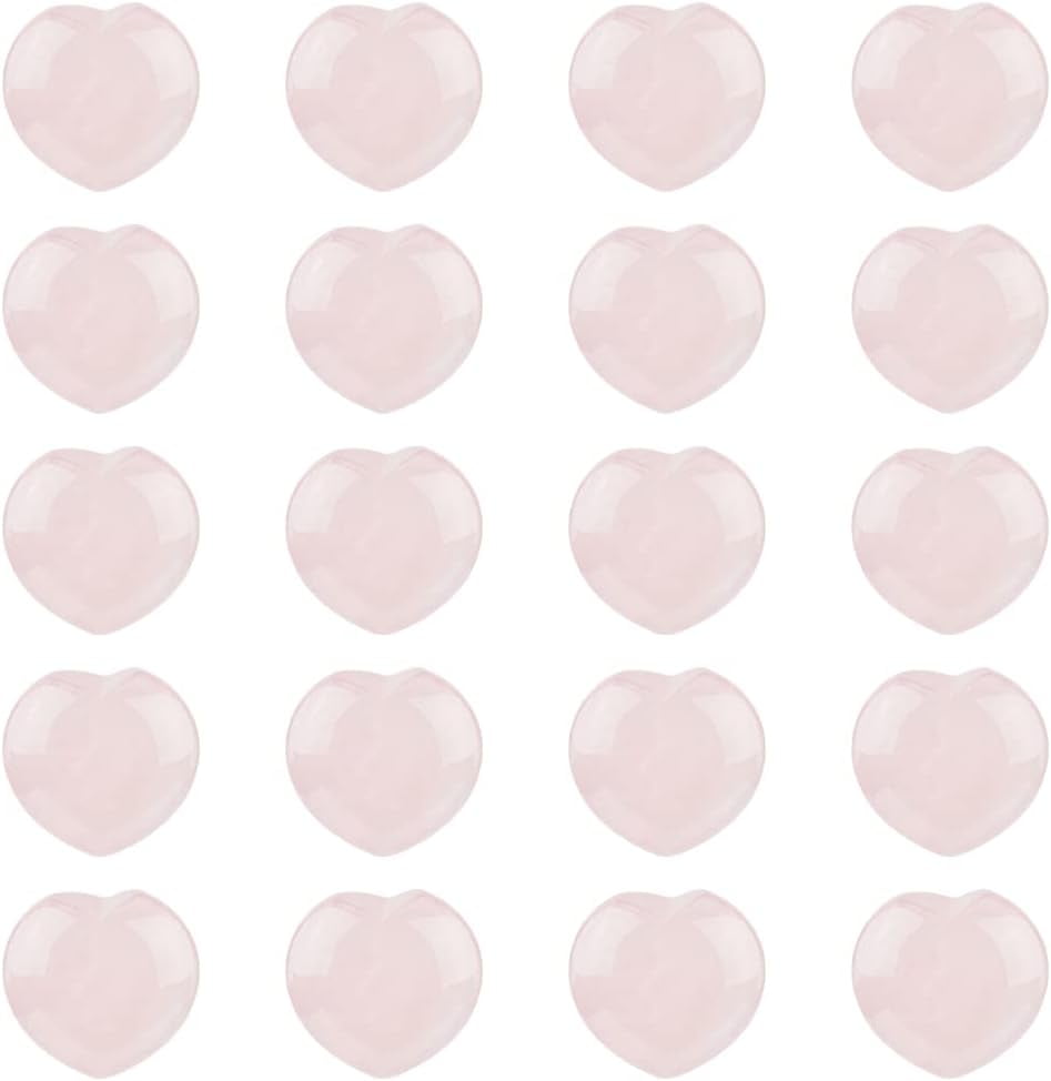 20Pcs Heart Gemstone Cabochon Flatback Stones 15.2x15mm No Hole ...