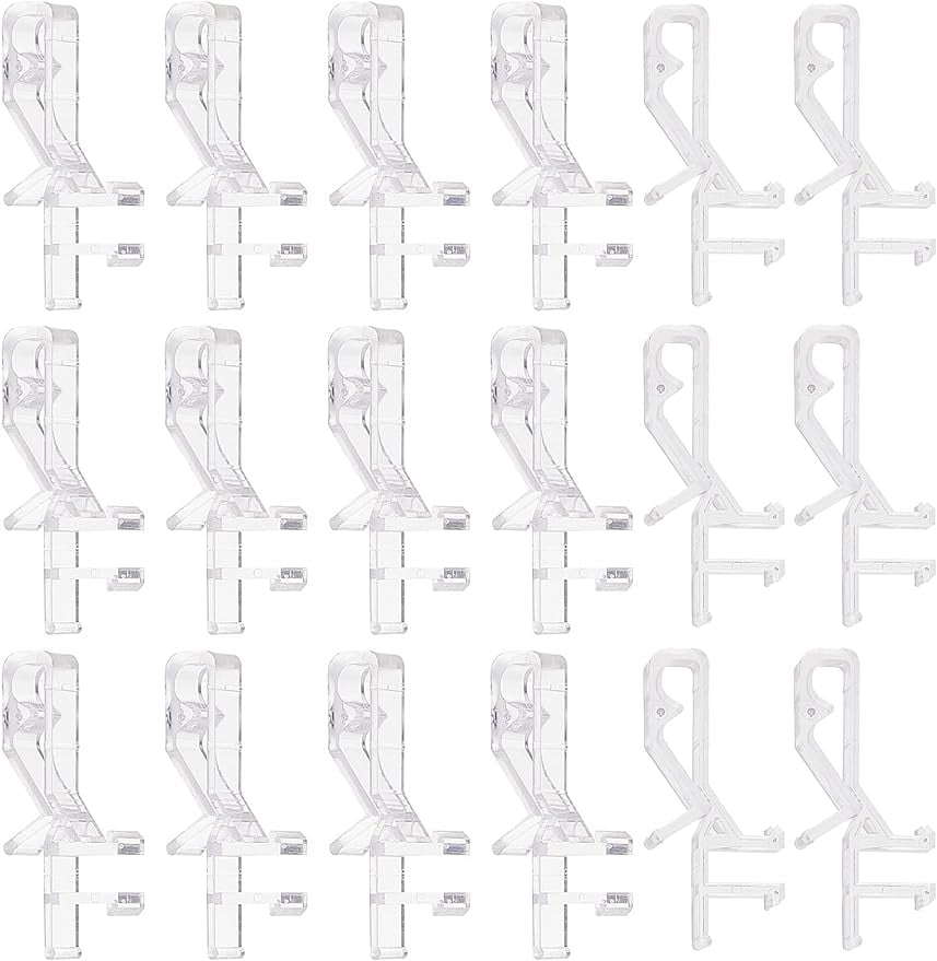 20Pcs Hidden Channel Valance Clips Window Blinds Hidden Clip Clear ...