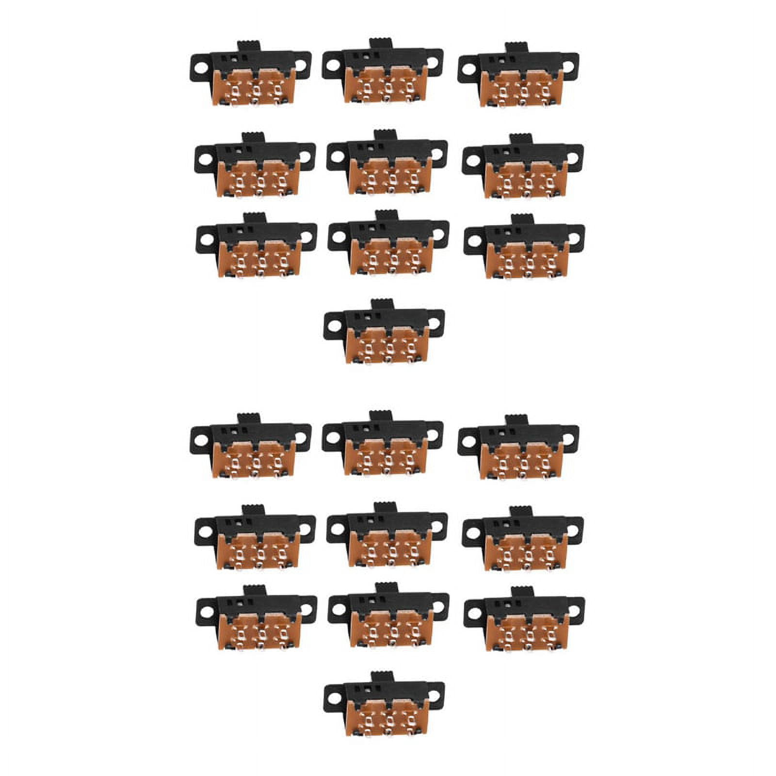 20Pcs High Knob 6 Pin 3 Position DPDT Panel Slide Switch 0.5A 50V DC ...