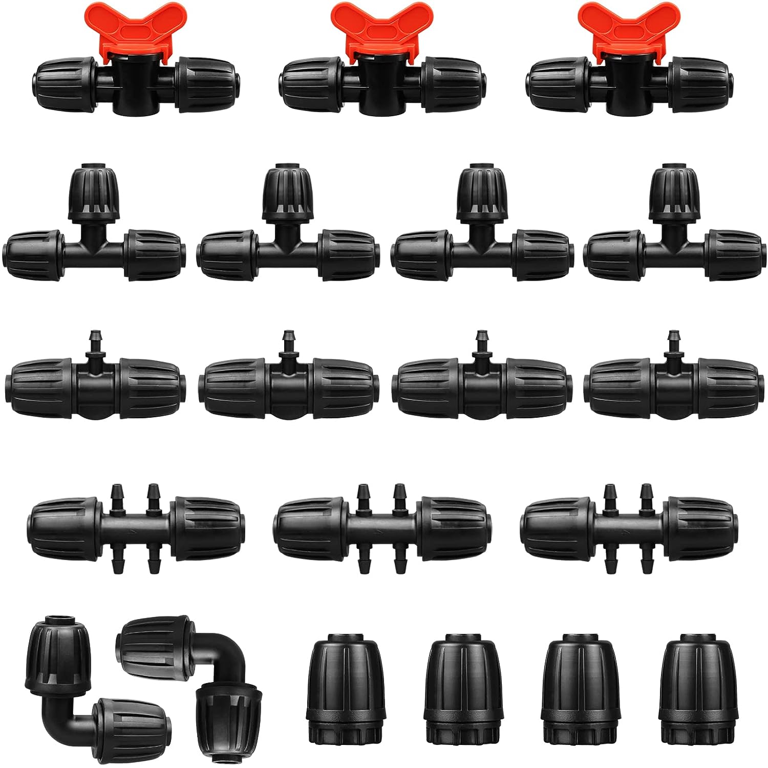 20Pcs Hose Connectors Drip Irrigation Fittings Garden Hose Splitters ...