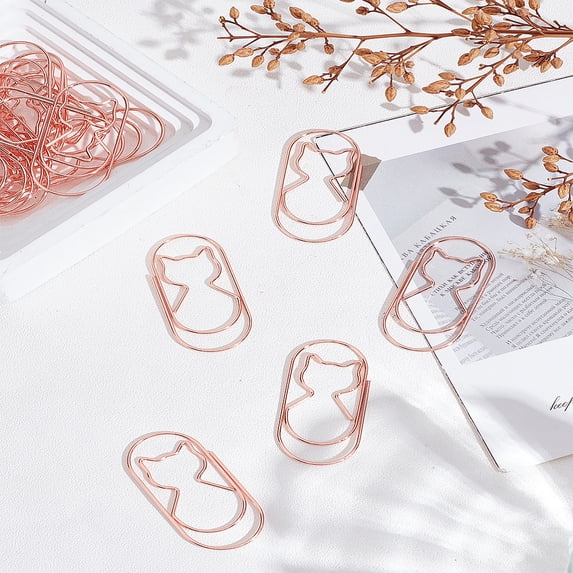 20Pcs Iron Paper Clips Cute Paper Clips Funny Bookmark Marking Clips ...