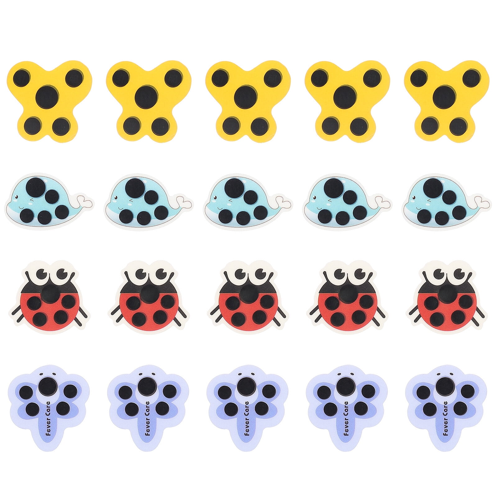 20Pcs Kids Forehead Thermometer Stickers Cartoon Design Temperature ...