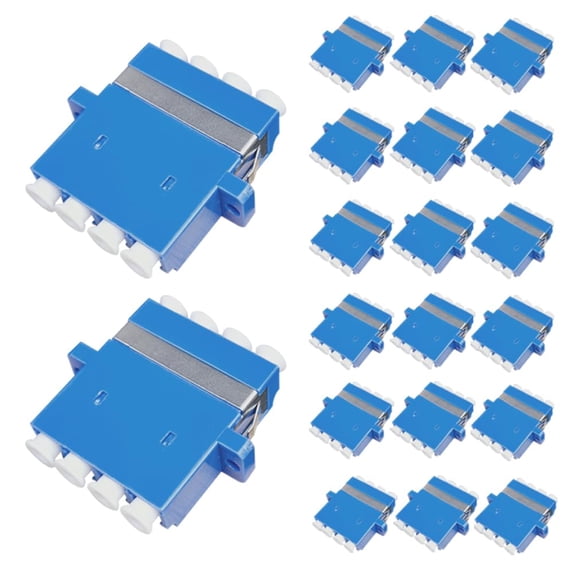 20Pcs LC-UPC to LC-UPC Fiber Optical Couplers 4 Fiber Channels Adapters ...