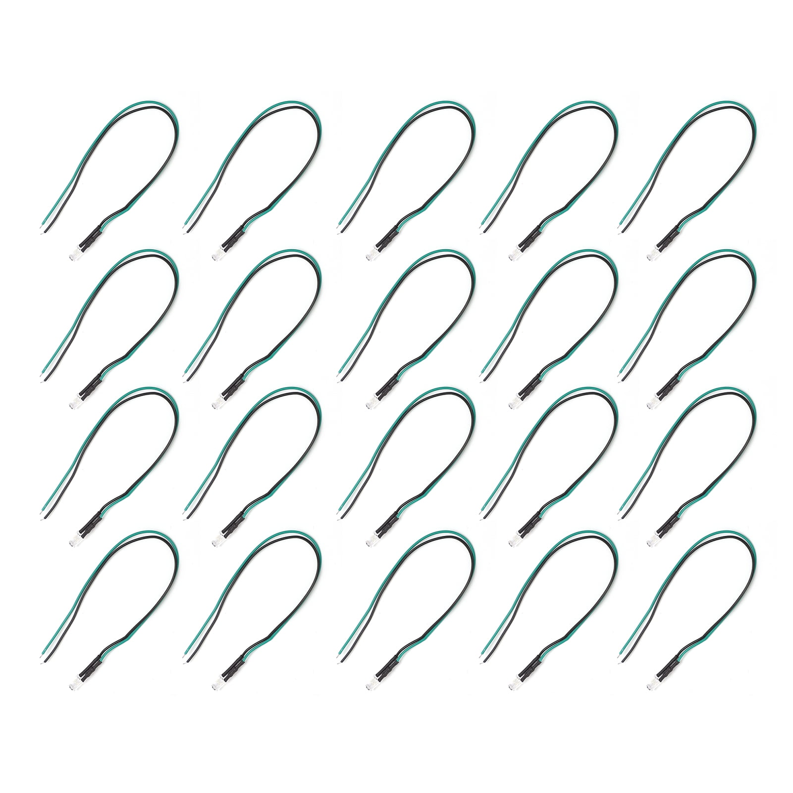 Neyseki 20Pcs LED Pre Wired Light‑Emitting Diode Normally Open Round ...