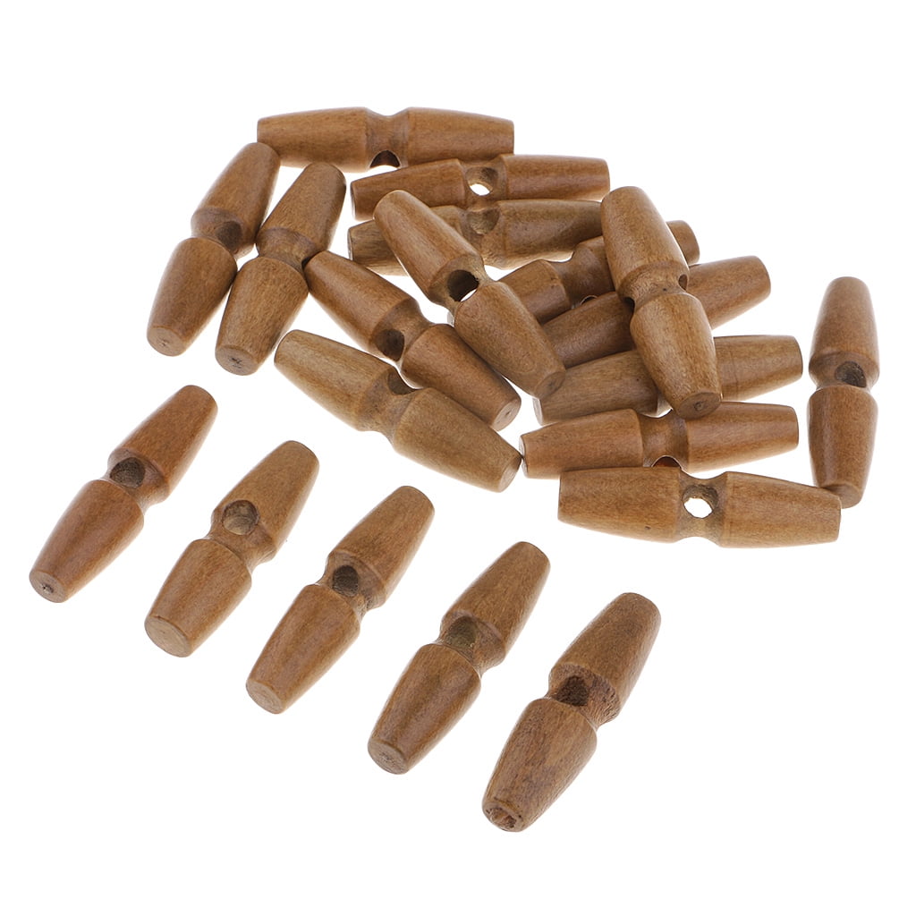 20Pcs Large Toggle Buttons Wooden Toggle Buttons DIY handcraft Findings ...