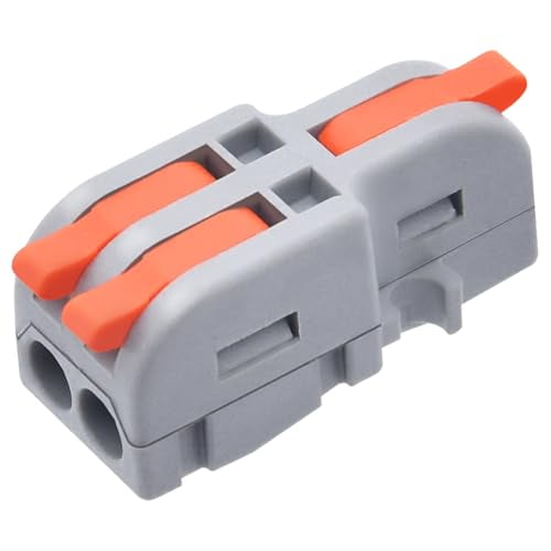 20Pcs Lever Wire Connectors, 1 in 2 Out DIY Mini Splicing Compact ...