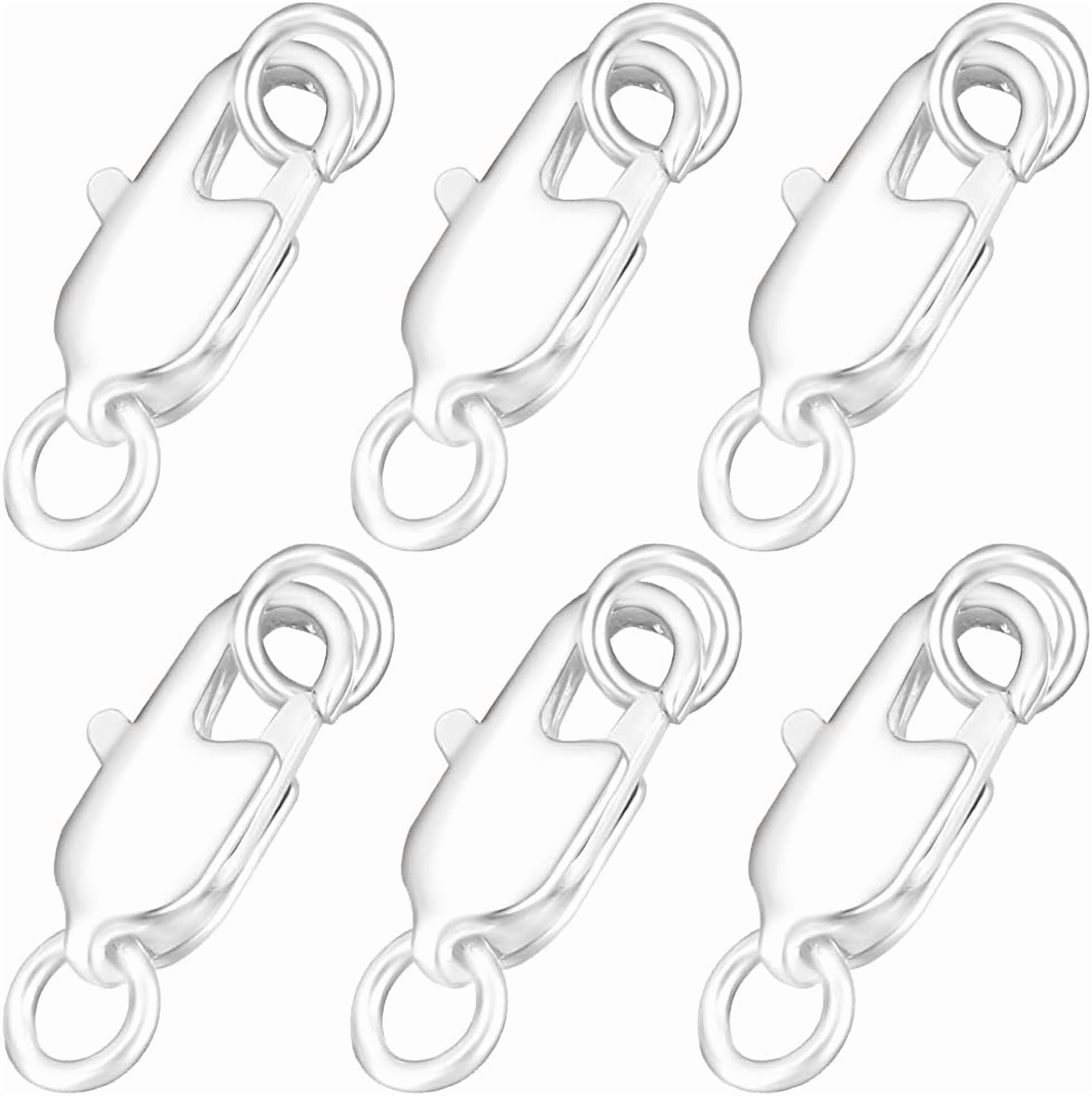 20Pcs Lobster Claw Clasps 925 Sterling Silver Plated Brass Lobster ...