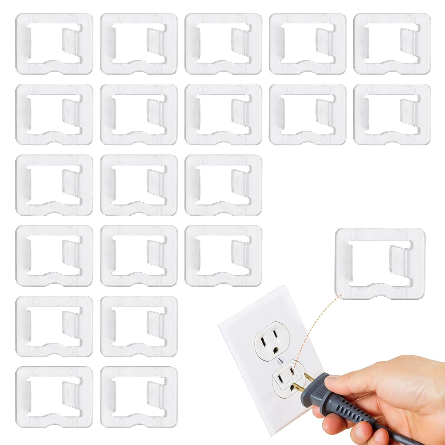20Pcs Loose Outlet Fix Plug, Wall Socket Fixer, Transparent Loose ...