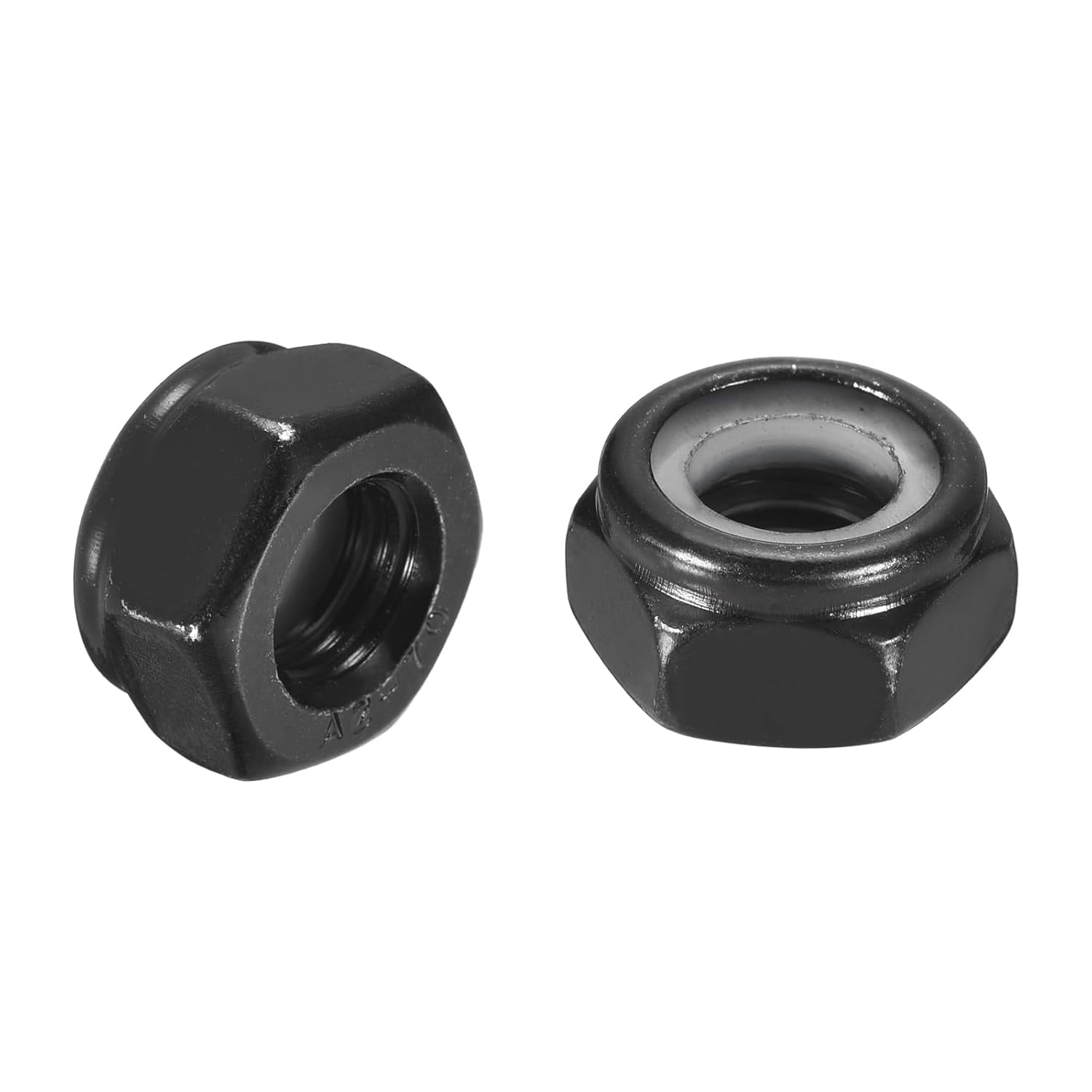 20Pcs M10 x 1.5 Nylon Insert Hex Lock Nuts, 304 Stainless Steel Self ...