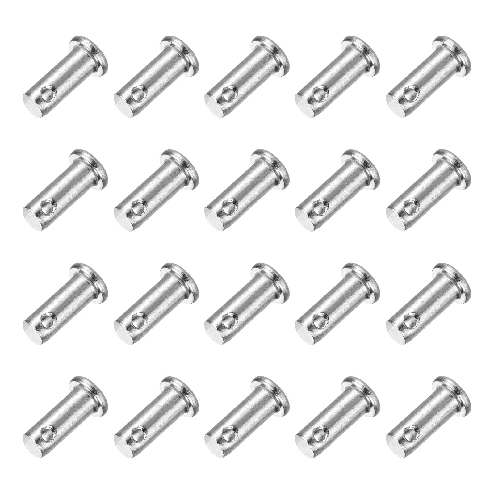 20Pcs M8 x 20mm Single Hole Clevis Pins, 304 Stainless Steel Flat Head ...