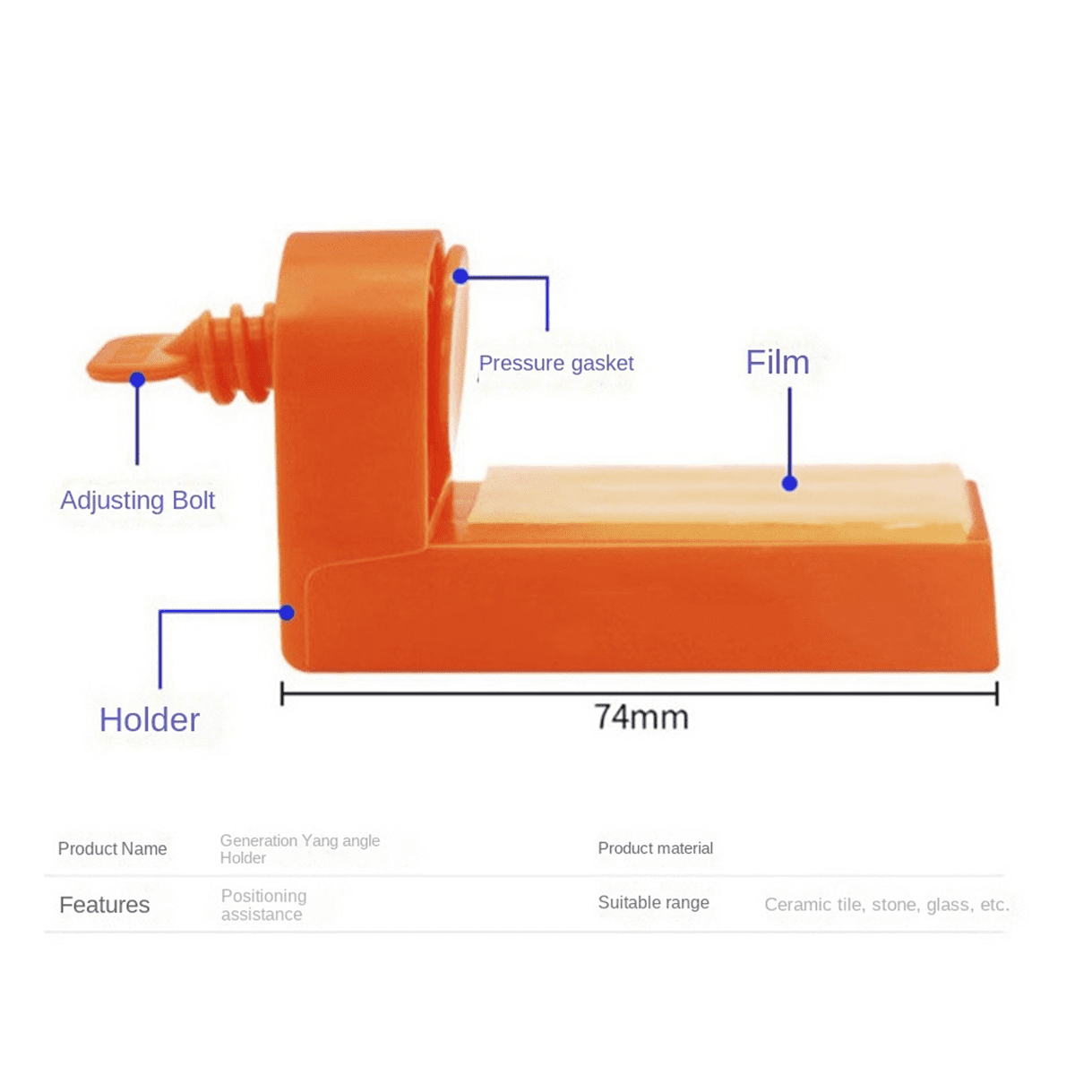 20Pcs Male Angle Tile Leveling System Clips Spacers with Tape for Floor ...