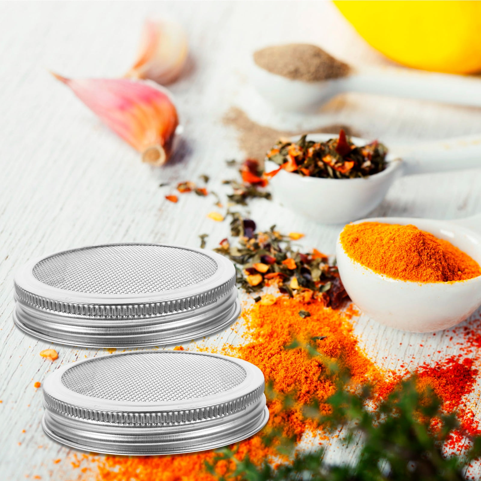 20Pcs Jar Sprouting Lids,Stainless Steel Mesh Sprouting Lid Jar Lids ...