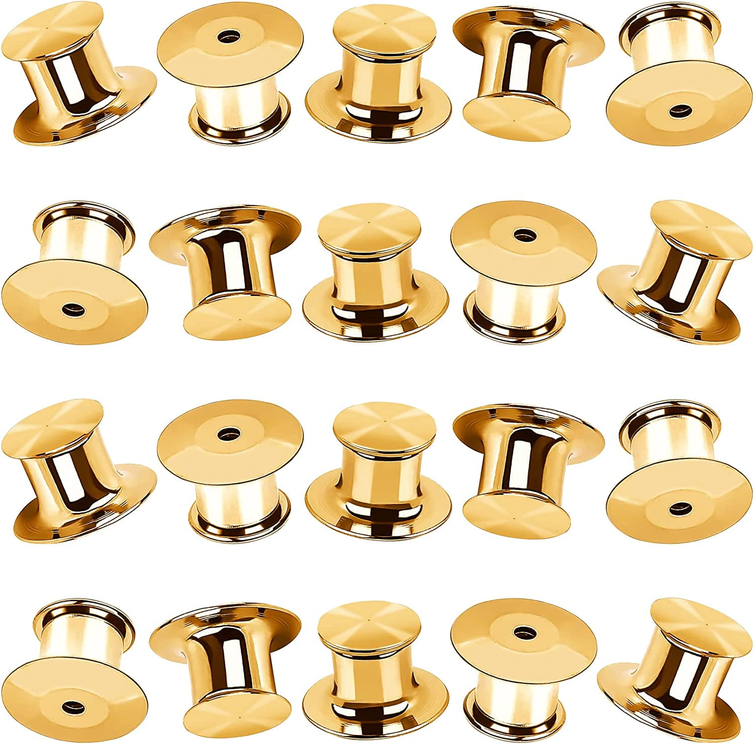 20Pcs Metal Pin Backs Locking, Locking Pin Backs with Storage Case, Pin ...