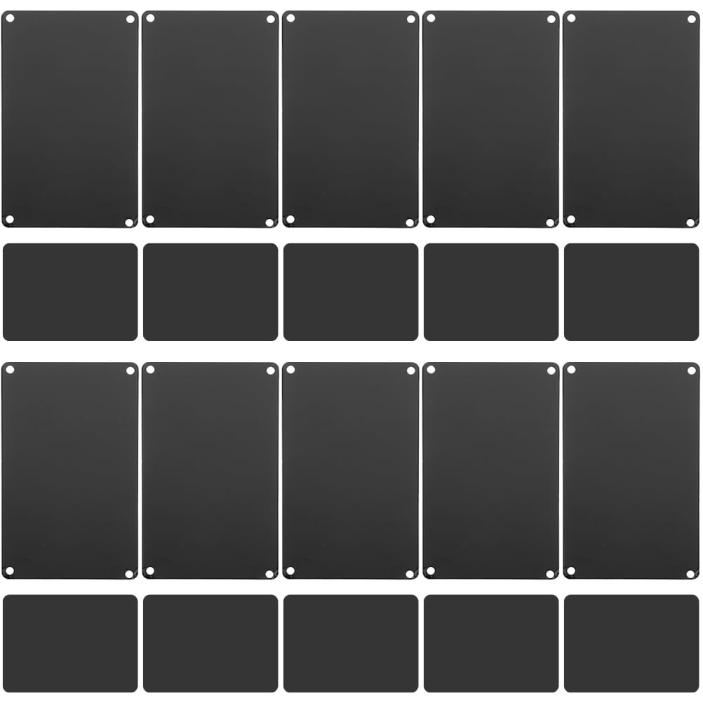 20Pcs Metal Sign Blanks Aluminum Blank Signs Name Metal Plates Multi ...