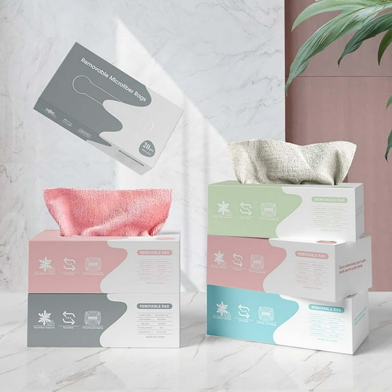 20Pcs Microfiber Cleaning Cloths, Disposable Cleaning Rags for Cleaning ...