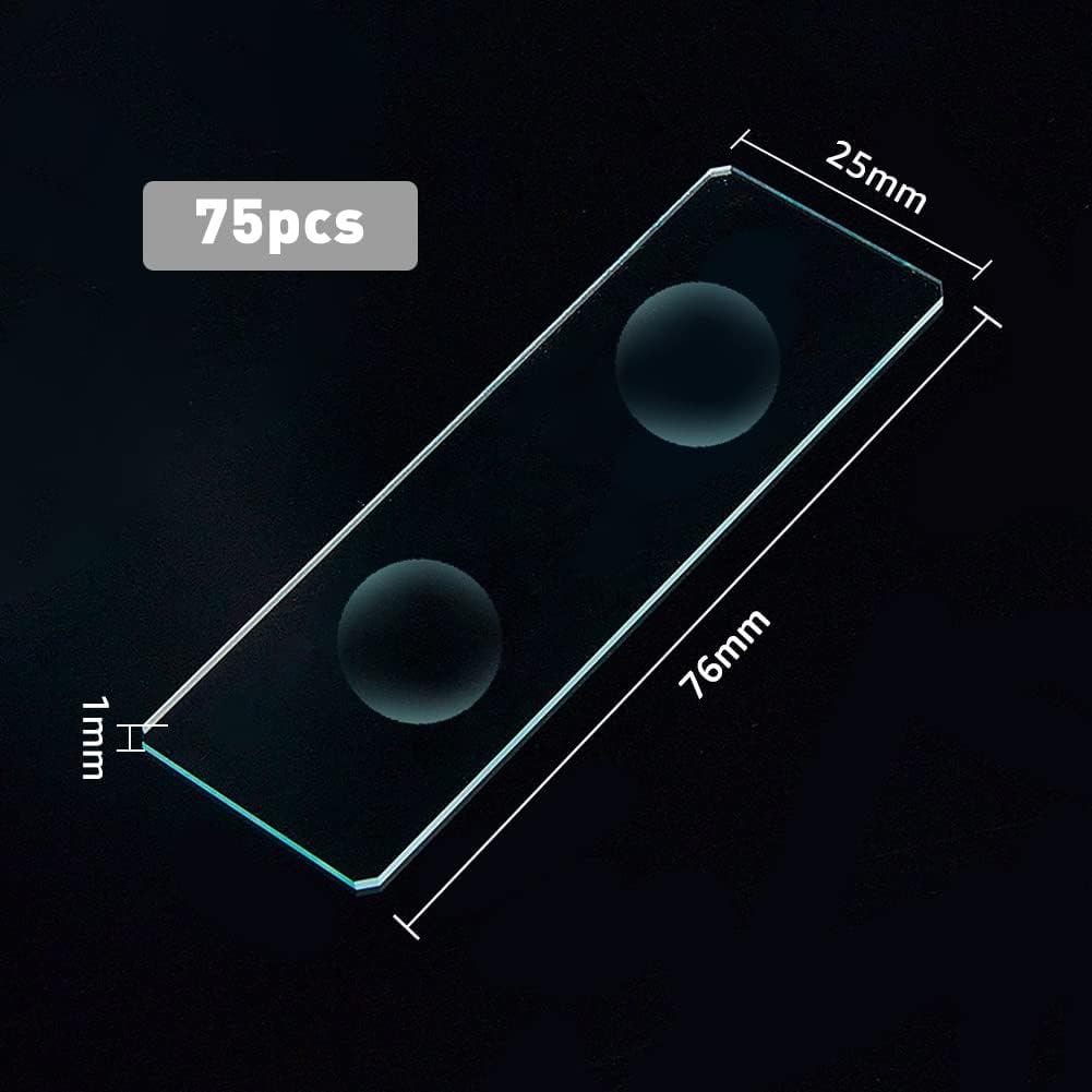 20Pcs Microscope Slides with Double Depression 76.5x25mm Glass Double ...
