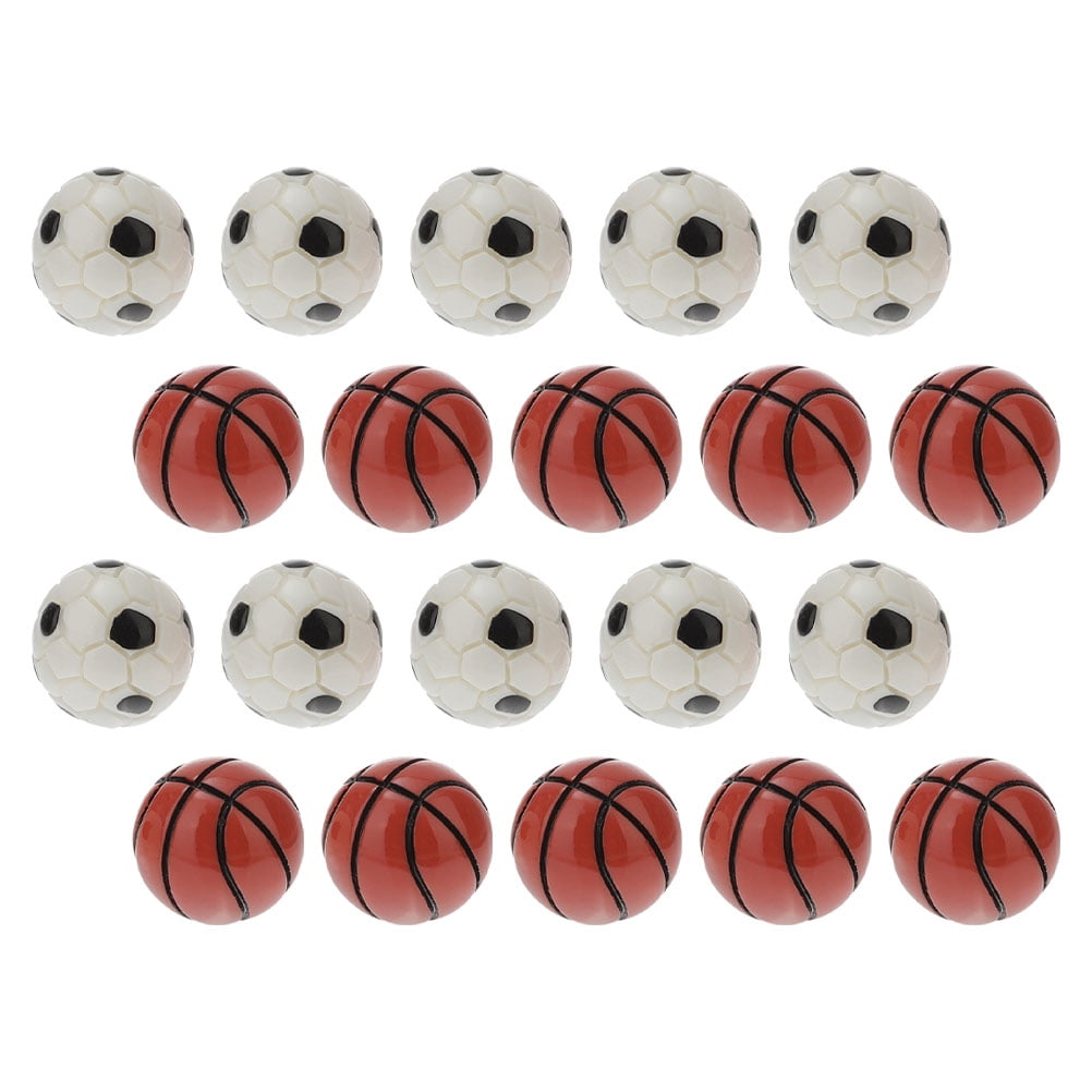 20Pcs Mini Basketball Soccer Balls Dollhouse Soccer Balls Miniature ...