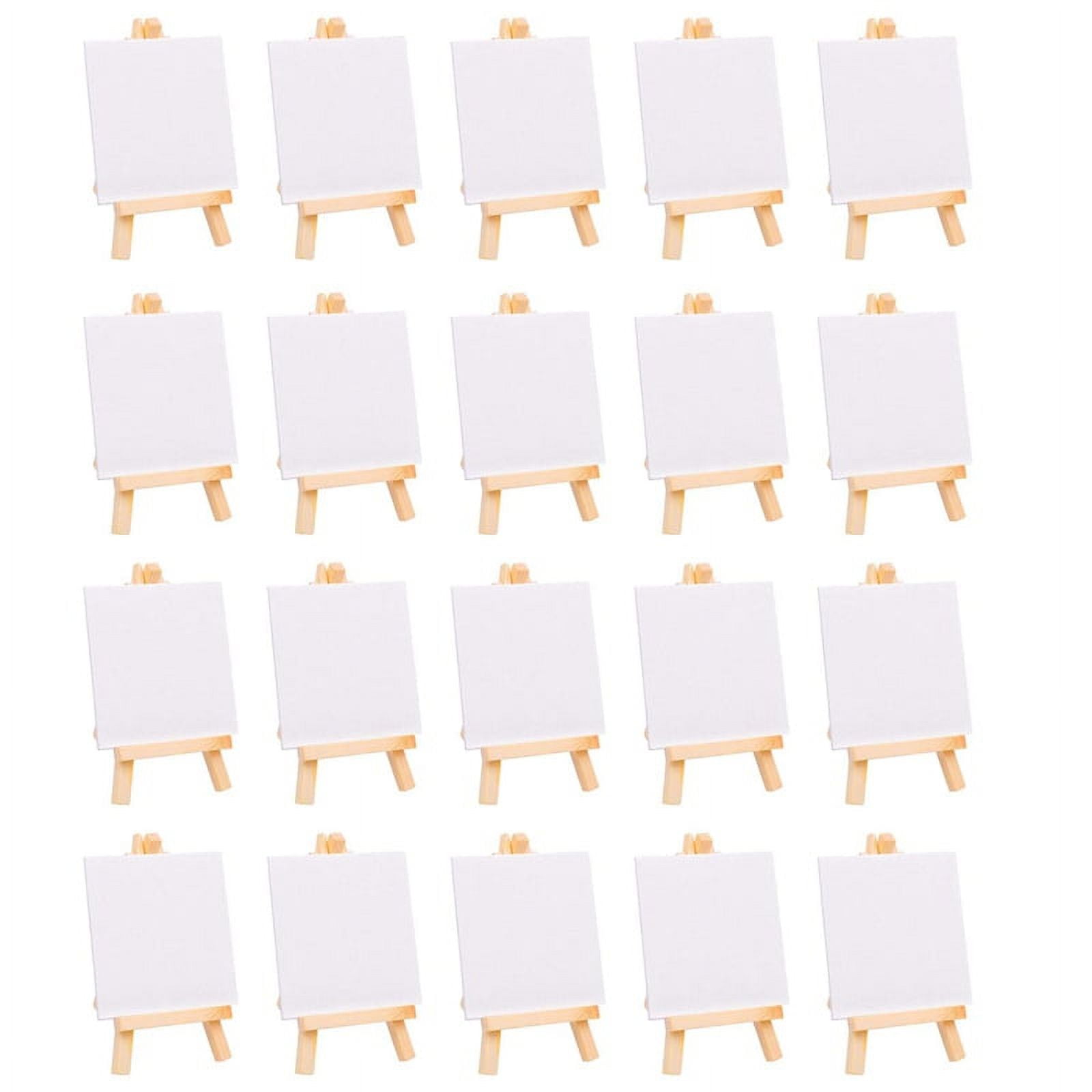 20Pcs Mini Canvas Drawing Board with Easel, Painting Canvas Panel ...