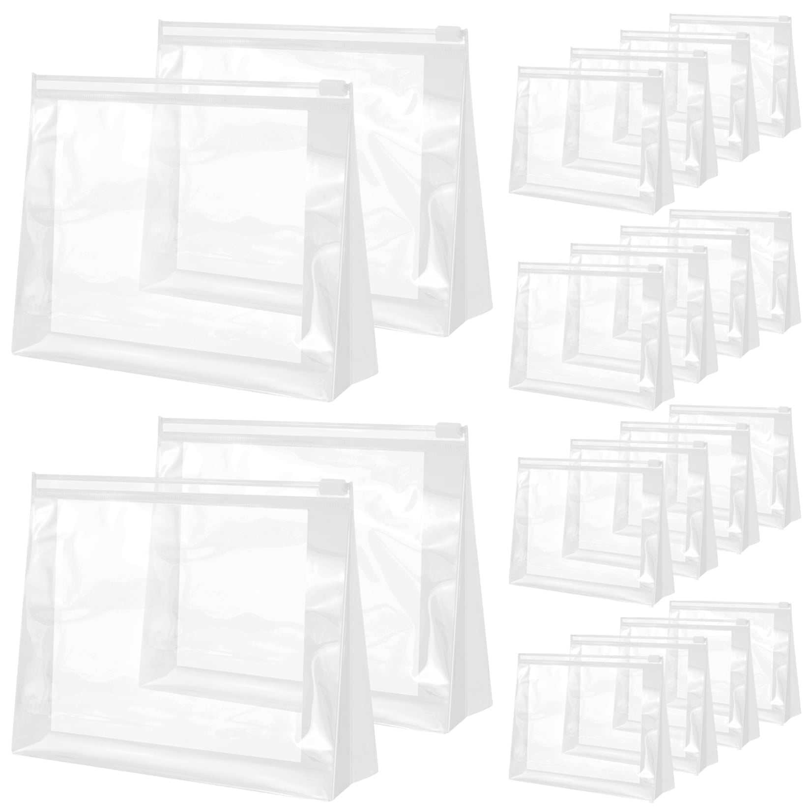 20Pcs Mini Clear Makeup Bag PVC Waterproof travel ziplock bags ...