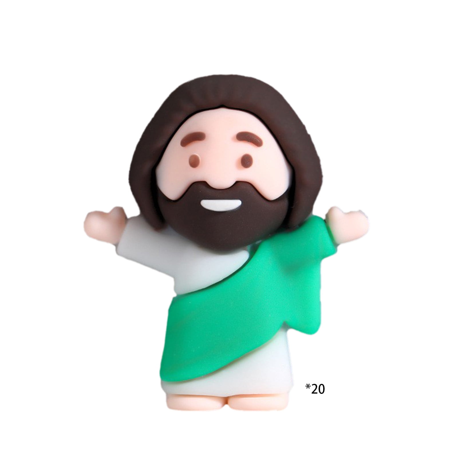 20Pcs Mini Jesus Figurine Bulk Little Jesus Figures Toys Tiny Religious ...