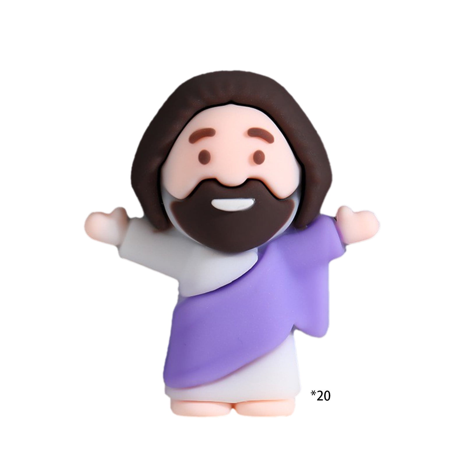 20Pcs Mini Jesus Figurine Bulk Little Jesus Figures Toys Tiny Religious ...