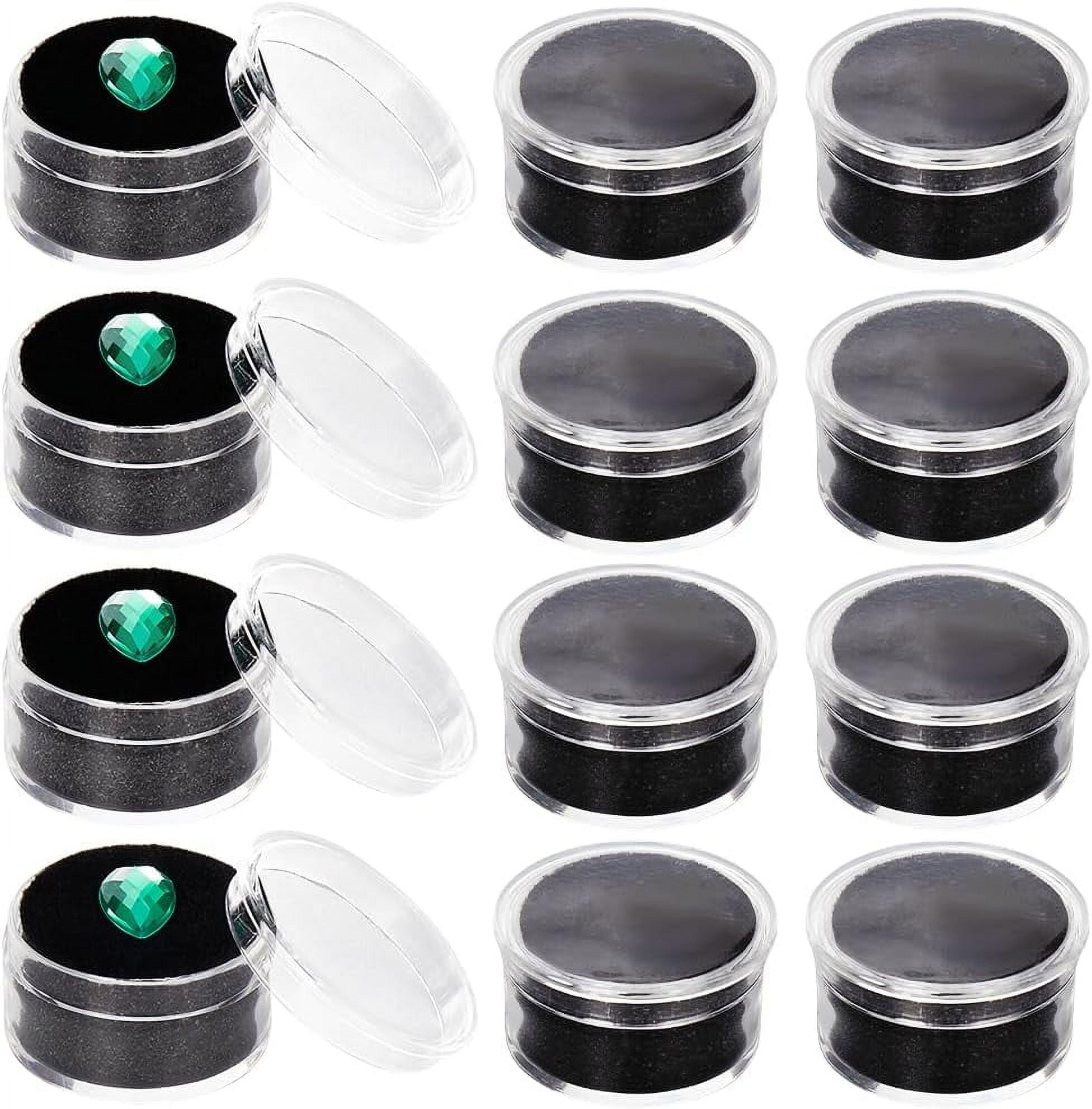 20Pcs Mini Loose Diamond Gemstone Display Box Empty Round Jewelry Show ...