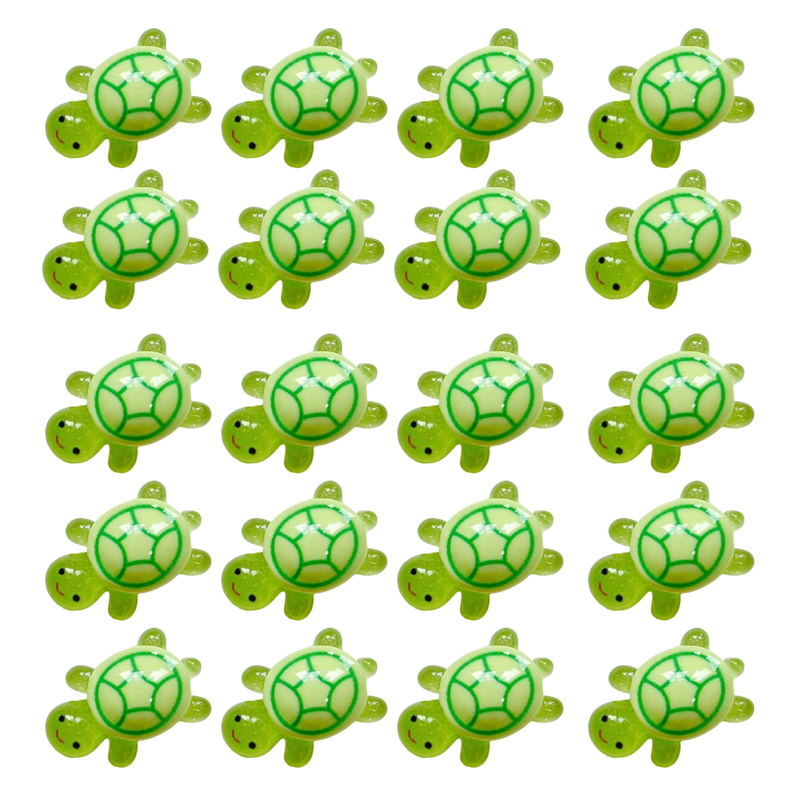 20Pcs Mini Luminous Turtle Figurine Glow-in-the-dark Tiny Colorful ...