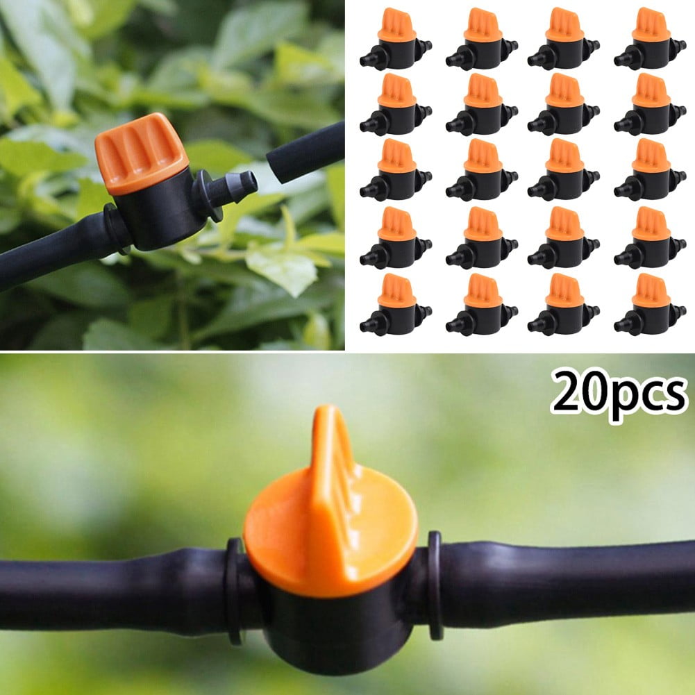 20Pcs Mini Valve Hose Pipe Mini Valve Garden Tap Garden Drip Irrigation ...