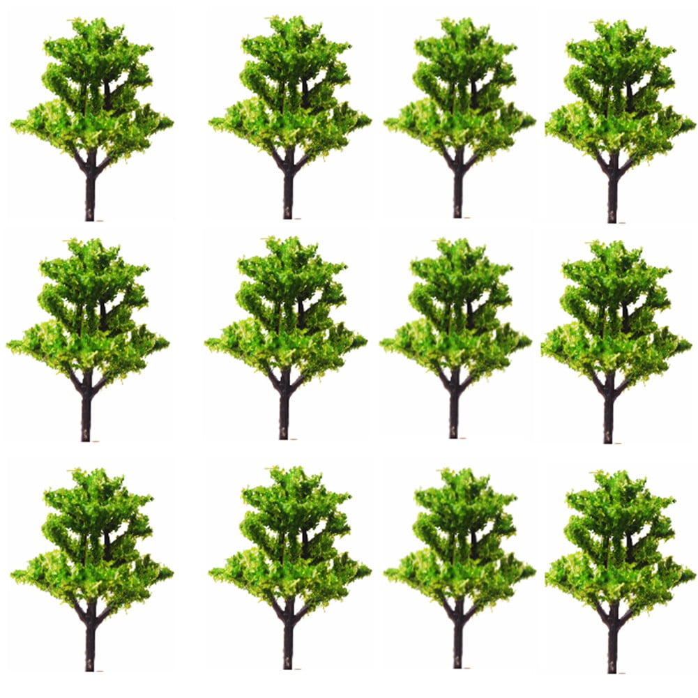 20Pcs Model Trees Ho Scale Park Scenery Train Railroad Plastic Tree ...