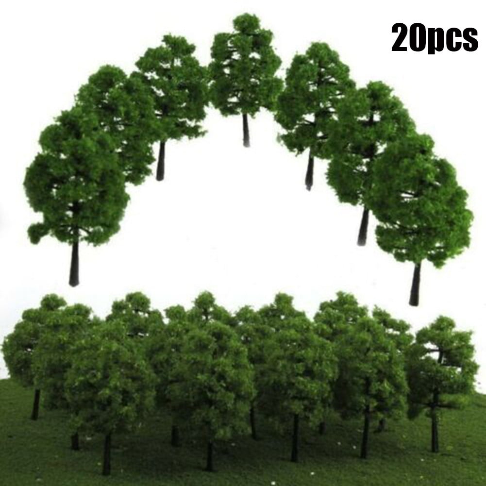 20Pcs Model Trees Miniature Landscape 1:100 Decor Scale Architectural ...