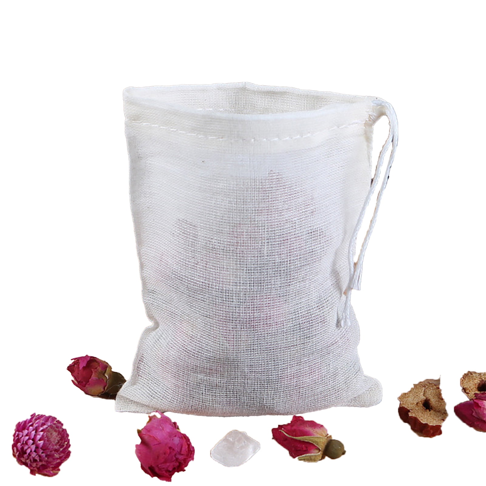 20Pcs Muslin Drawstring Bags,Spice Bags for Cooking, Reusable Straining ...