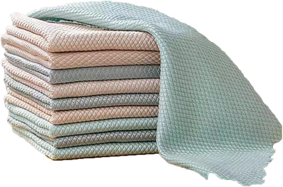 20Pcs Nanoscale Cleaning Cloth, Easy Clean Cloth, Fish Scale Microfiber ...