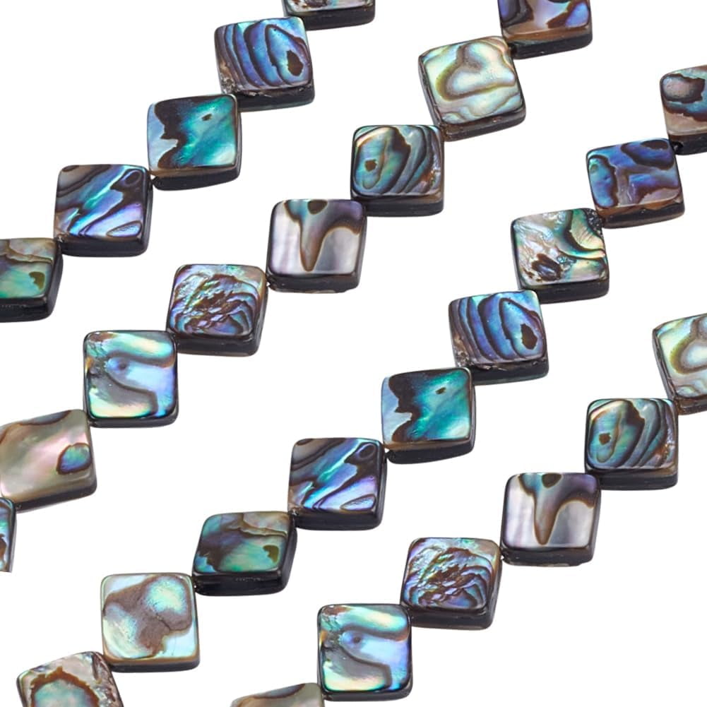 20Pcs Natural Abalone Shell Beads Flat Loose Abalone Shell Beads ...