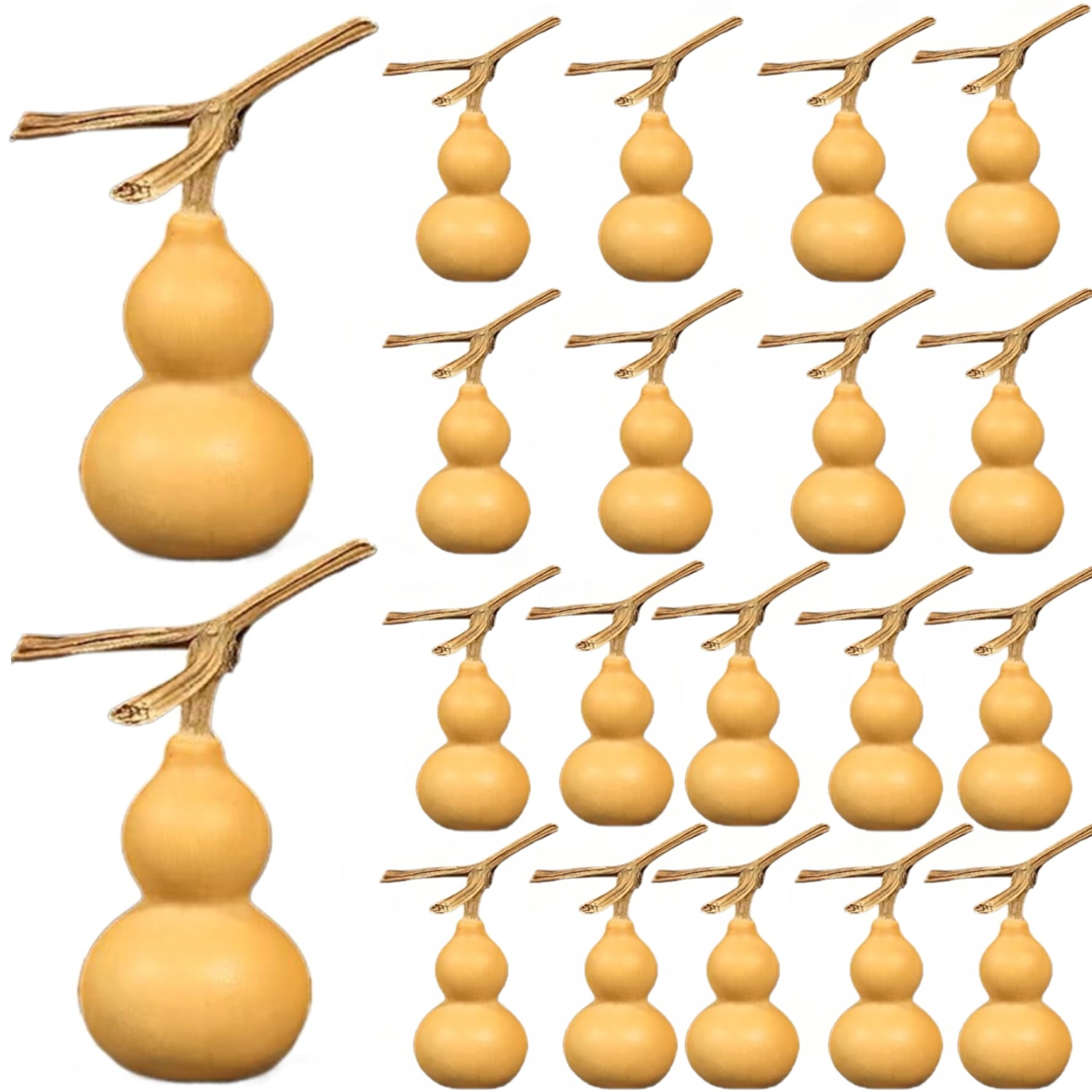 20Pcs Natural Gourd Figurine Luck Gourd 4-7cm Chinese Hu Lu Sculpture ...
