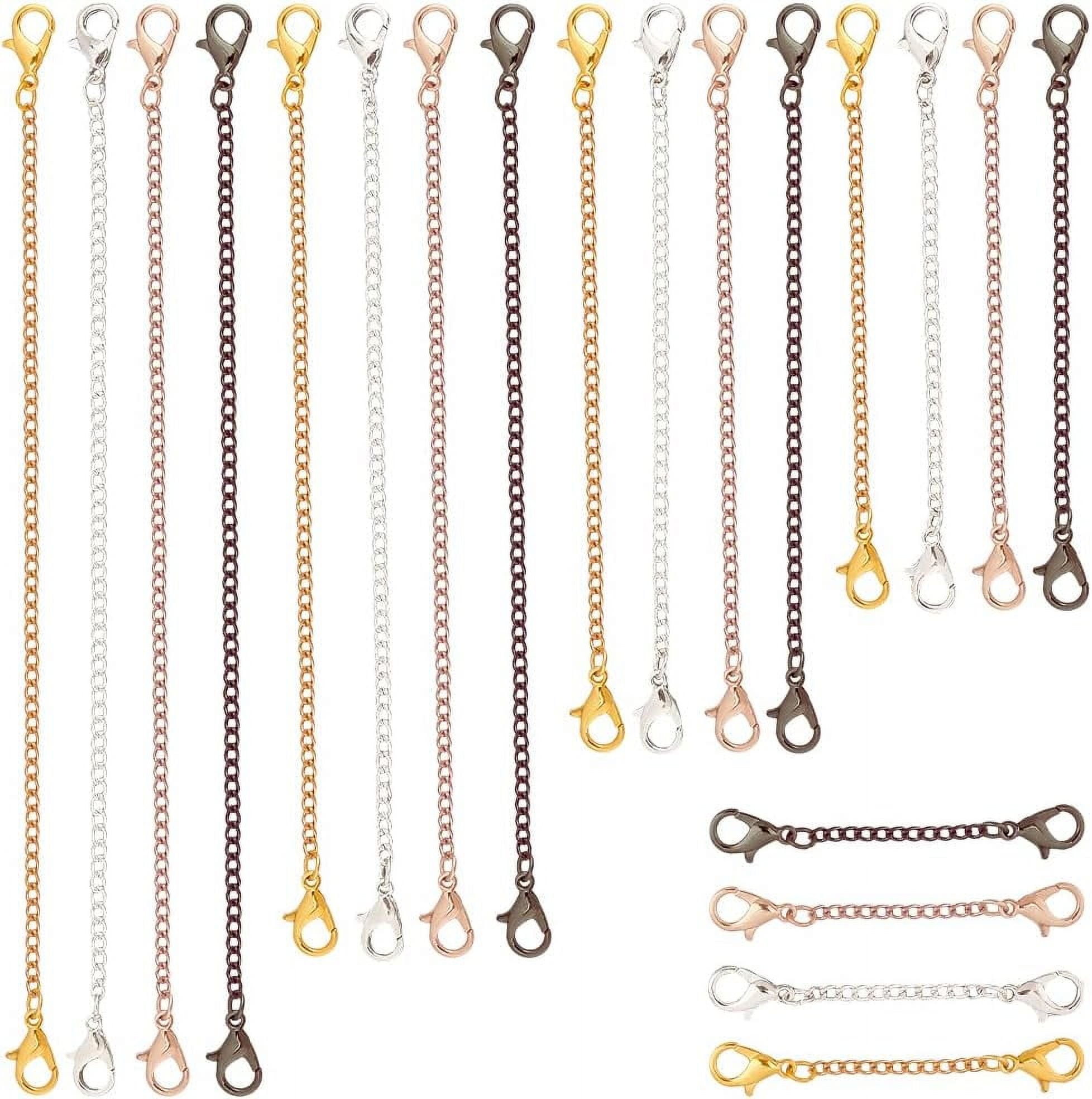 20Pcs Necklace Extender 5 Sizes Necklace Extension Chains with Lobster ...