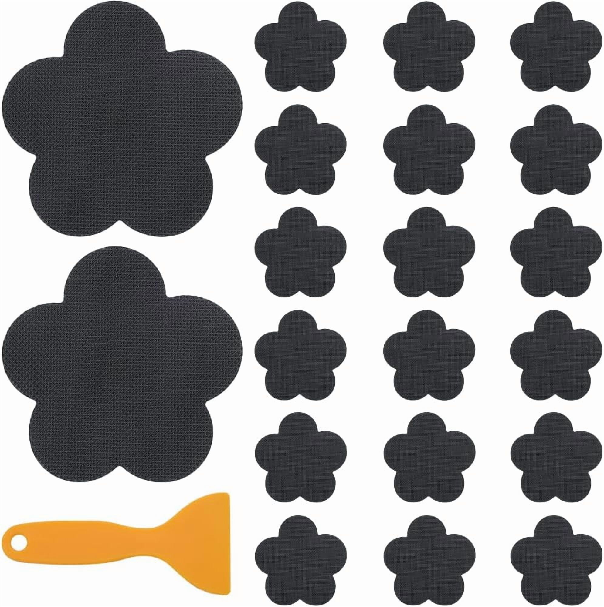 20Pcs Non Slip Shower Stickers Black Flower Adhesive Bathtub Sticker ...