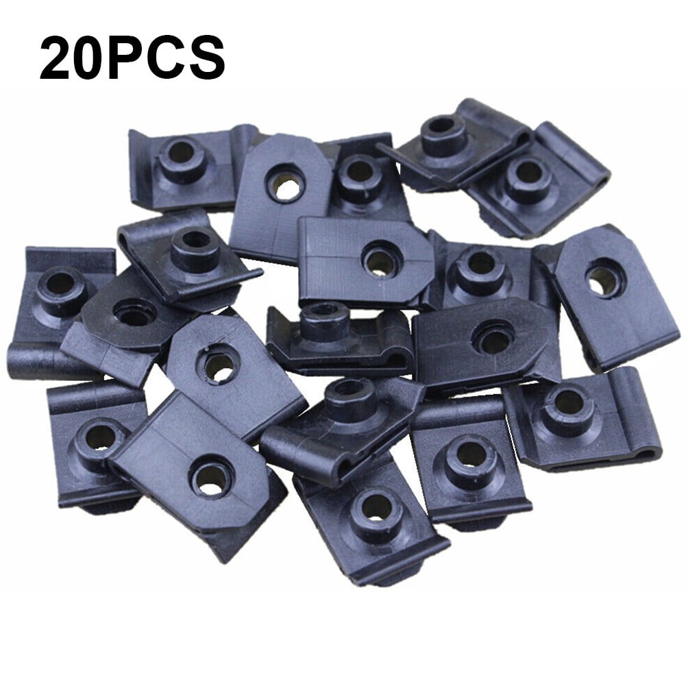 20Pcs Nylon U-nut Front Fender Liner Clip Mounts The Cableway For ...