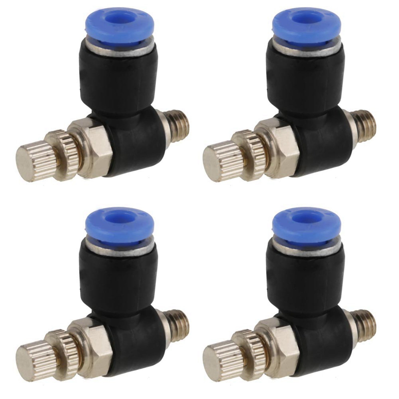 20Pcs OD 4mm Tube M5 Pneumatic Air Flow Speed Control Valve Quick ...