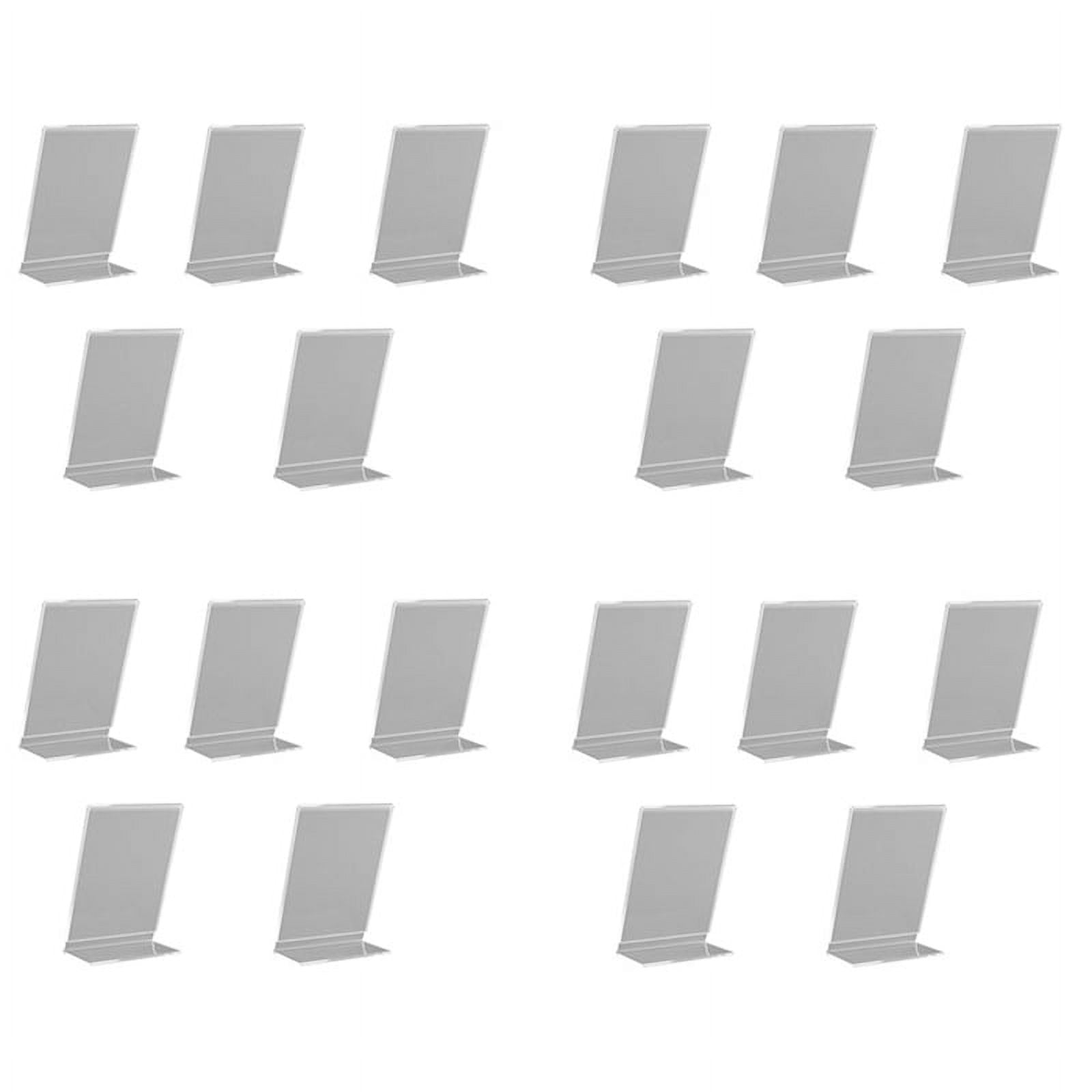 20Pcs Office Acrylic Display Leaflet Stands Counter Plastic Message ...