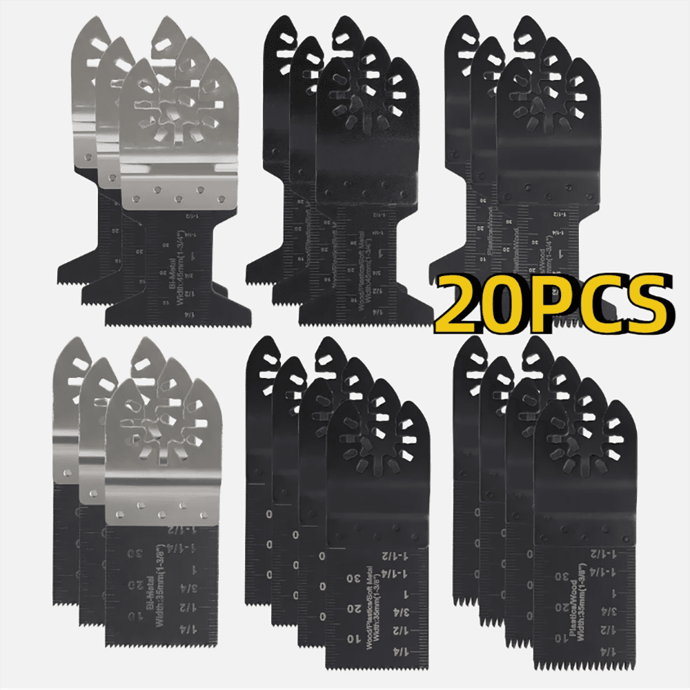 20Pcs Oscillating Multi-Tool Blades Set for Wood & Metal Cutting ...