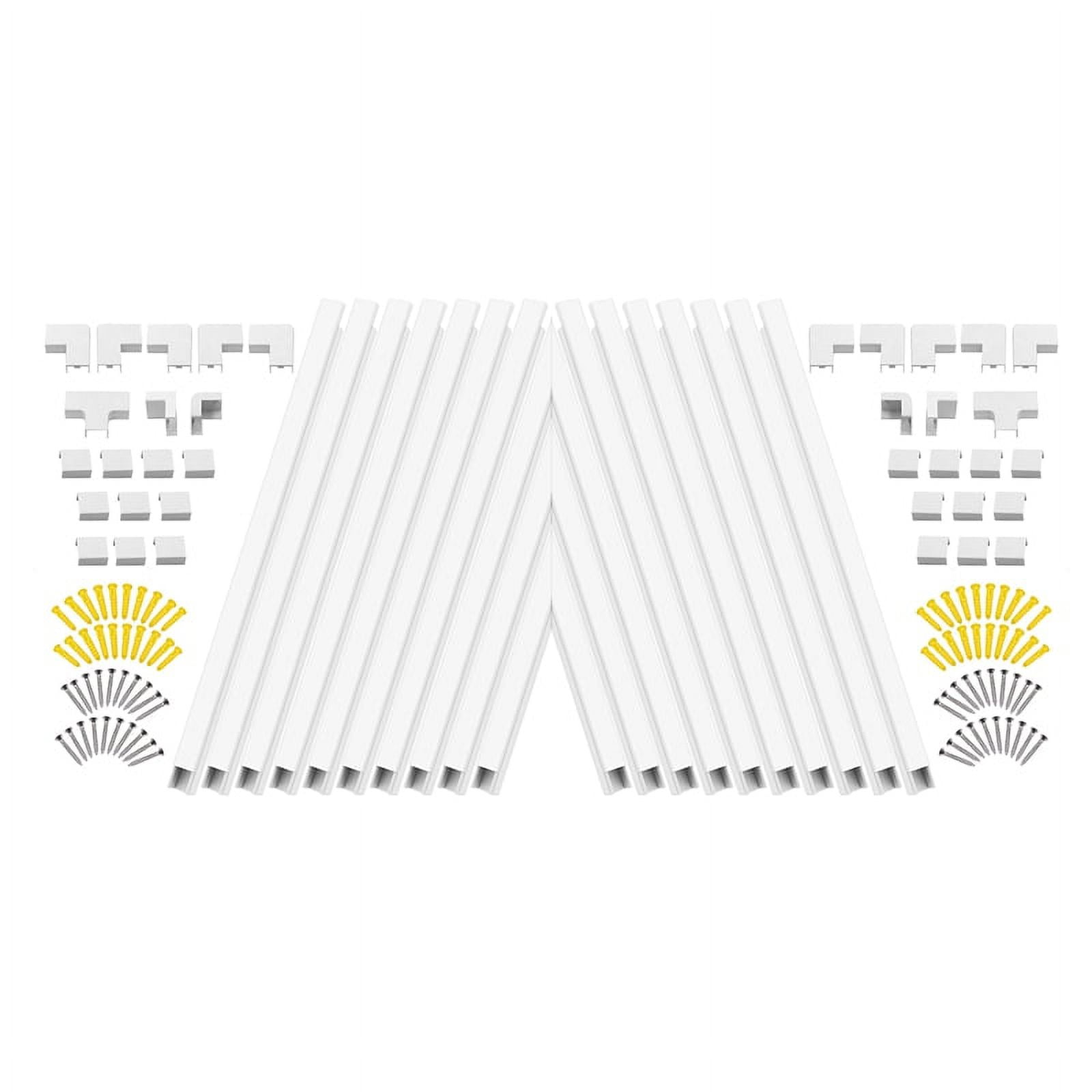 20Pcs PVC Cord Duct Raceway Wall Cable Management Electric Cache Cable ...