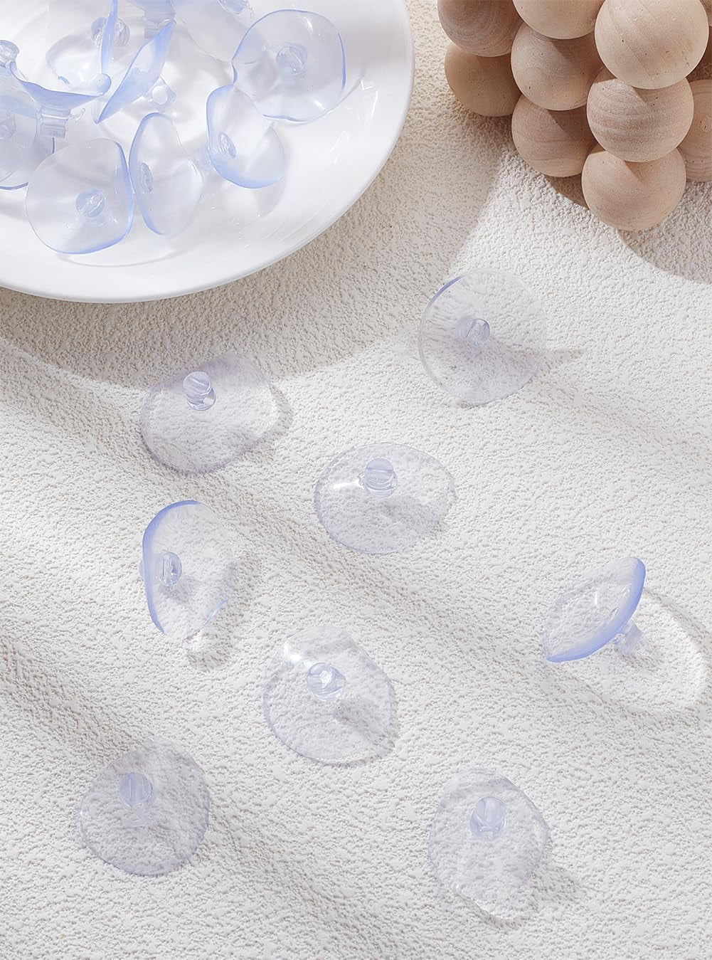 20Pcs PVC Suction Cup Suction Cups with 40Pcs Nylon Cable Ties Clear ...