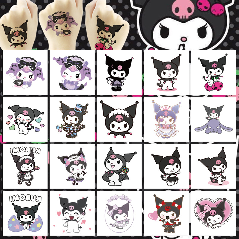 20Pcs/Pack 5x5cm Cartoon Kuromi Tattoo Sticker Children‘s Reward ...