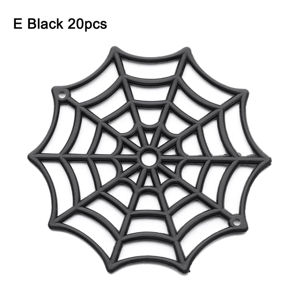 20Pcs/Pack Black Spider Web Halloween Decorative Spiders Prank Toys ...