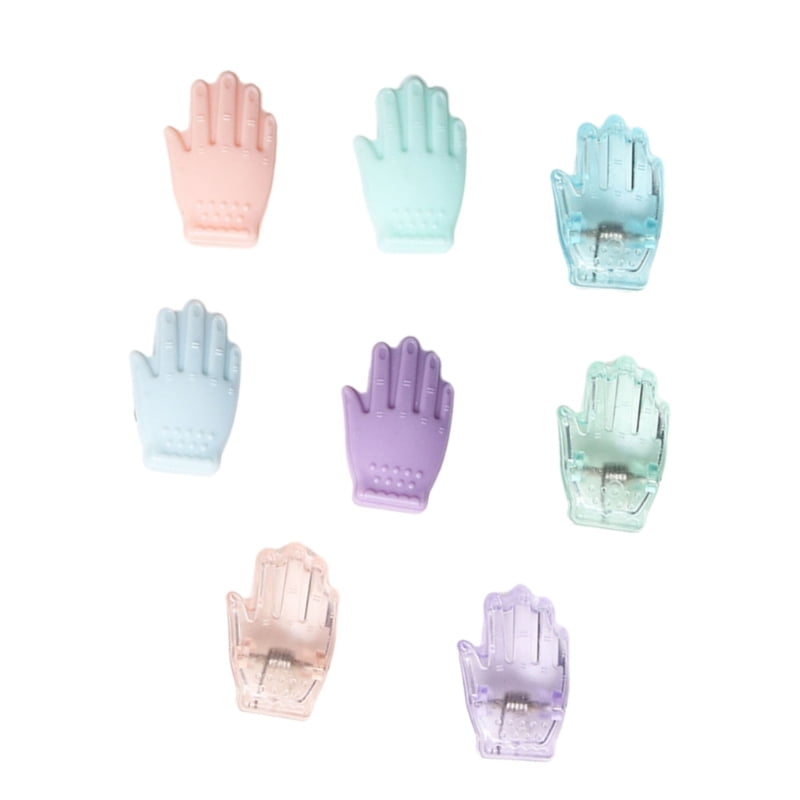 20Pcs Paper File Clip Colored Book Page Holder Clips Hand Shape File ...